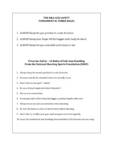 THE NRA GUN SAFETY RULES | Pennsylvania Gunsmith School®